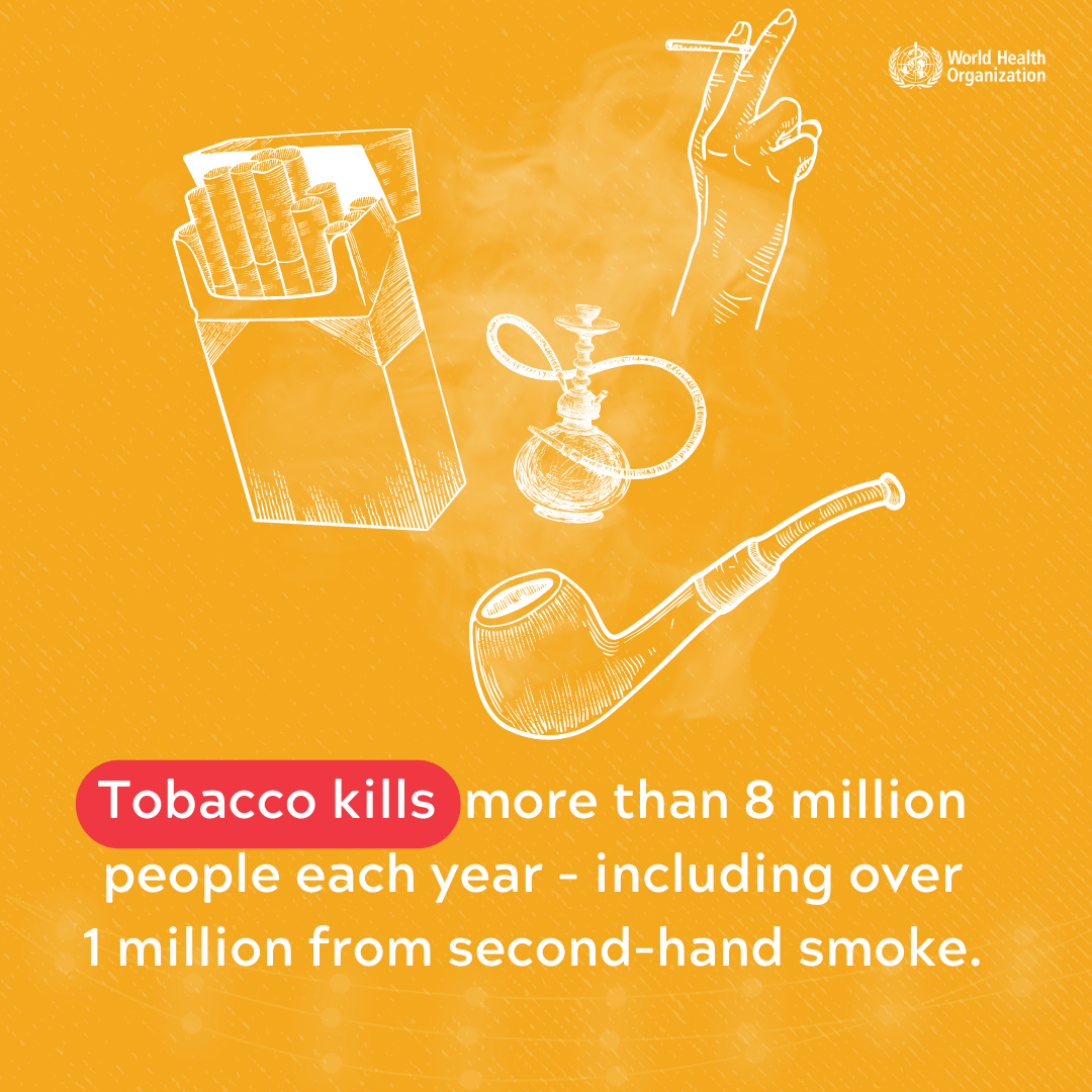 Tobacco kills more than 8 million people each year-Commit to quit ...