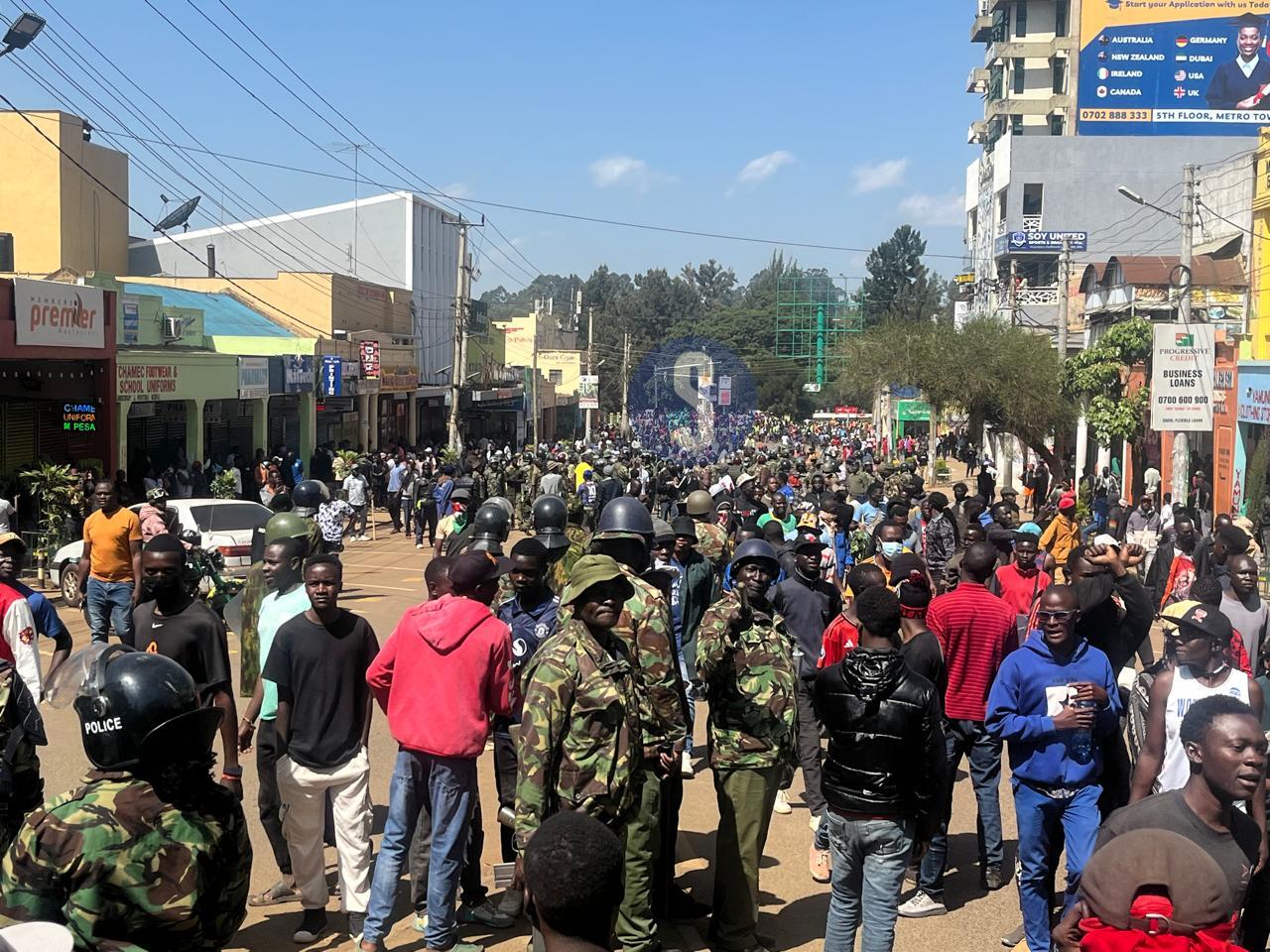 Chaos erupts in Eldoret as protests turn violent, businesses shut down ...